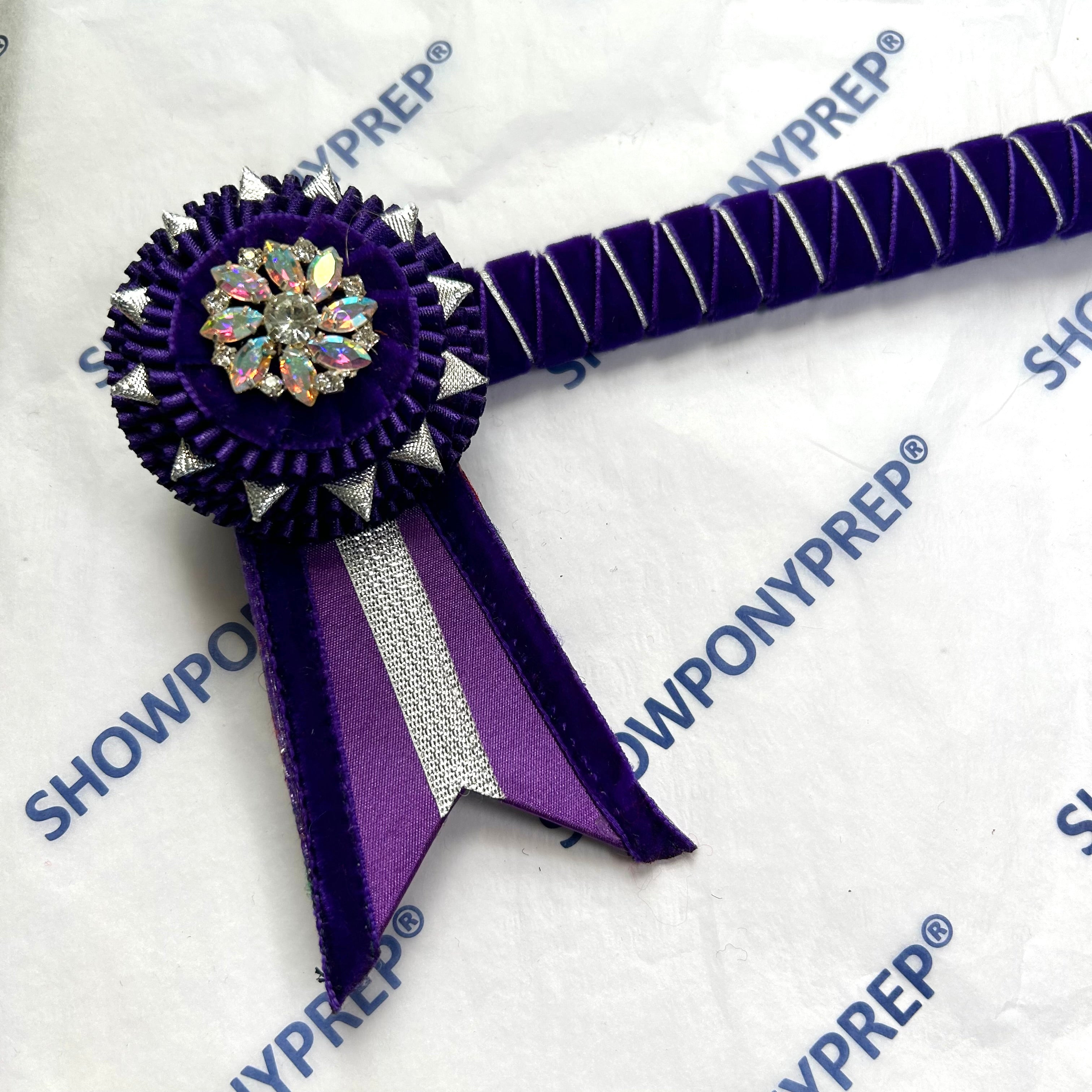 14” Purple & Silver Browband – Showponyprep.com