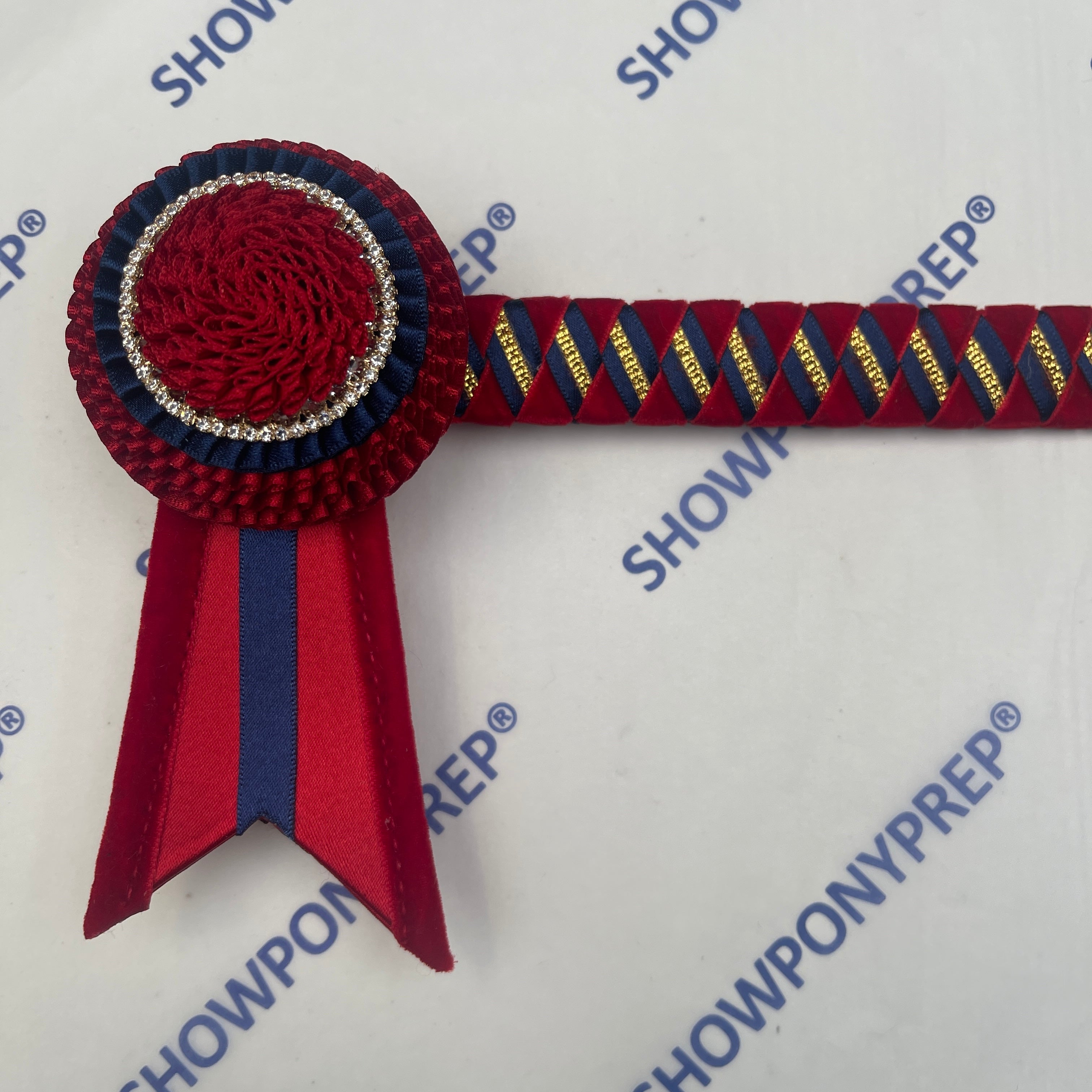 15” Navy, Red & Gold – Showponyprep.com