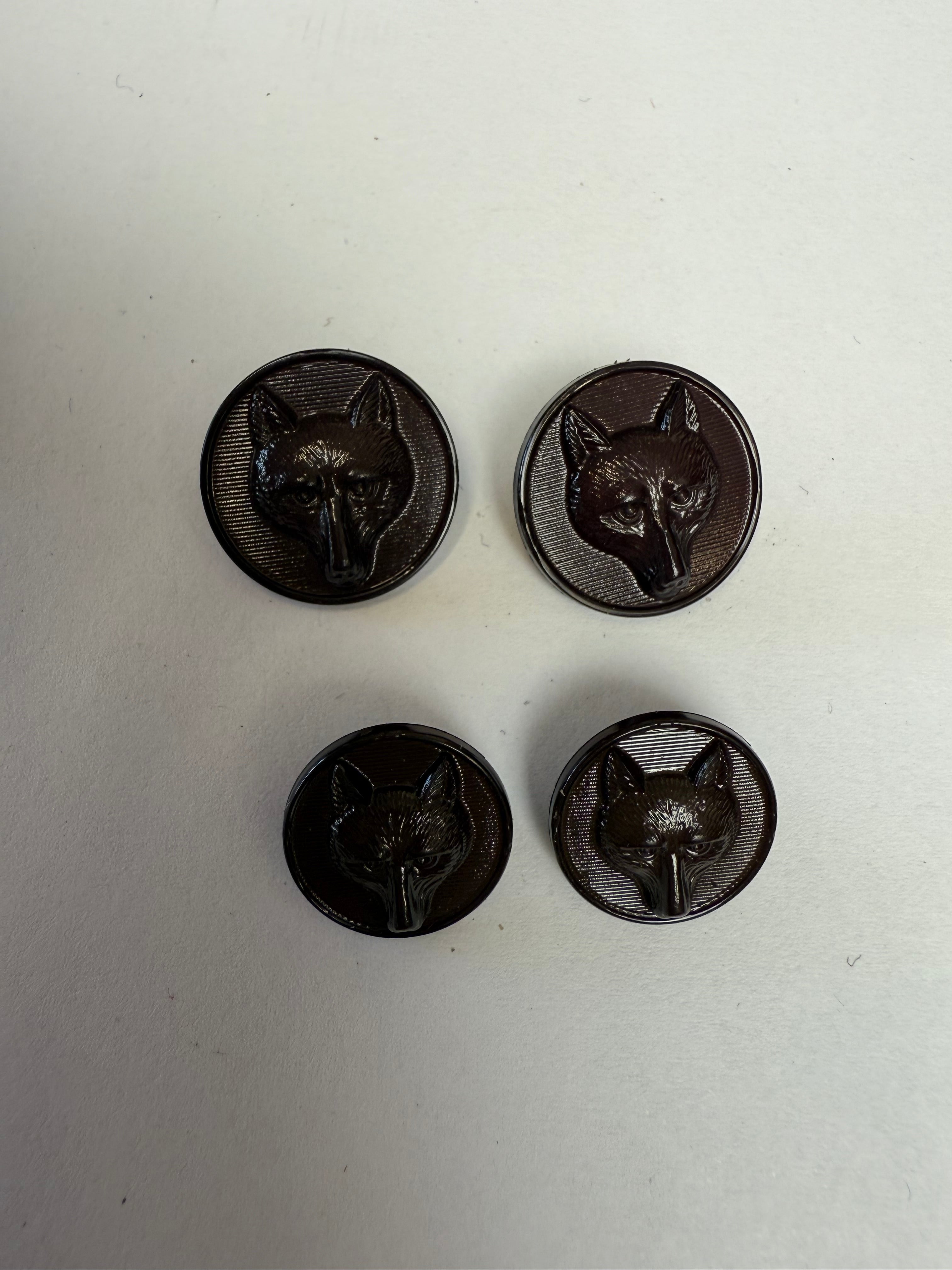 Fox Head Buttons - Brown – Showponyprep.com